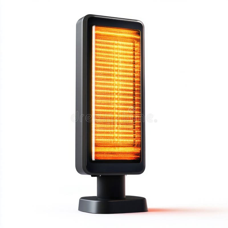 Modern Electric Space Heater Isolated on White Stock Illustration ...