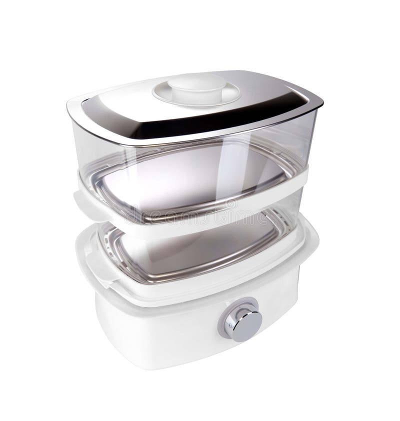 Modern Electric Steamer on a White Background Stock Photo - Image of ...