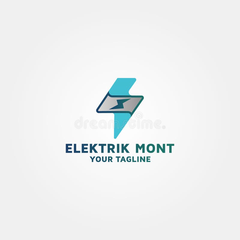 Modern Electric Vector Logo Design Template Idea Stock Vector ...
