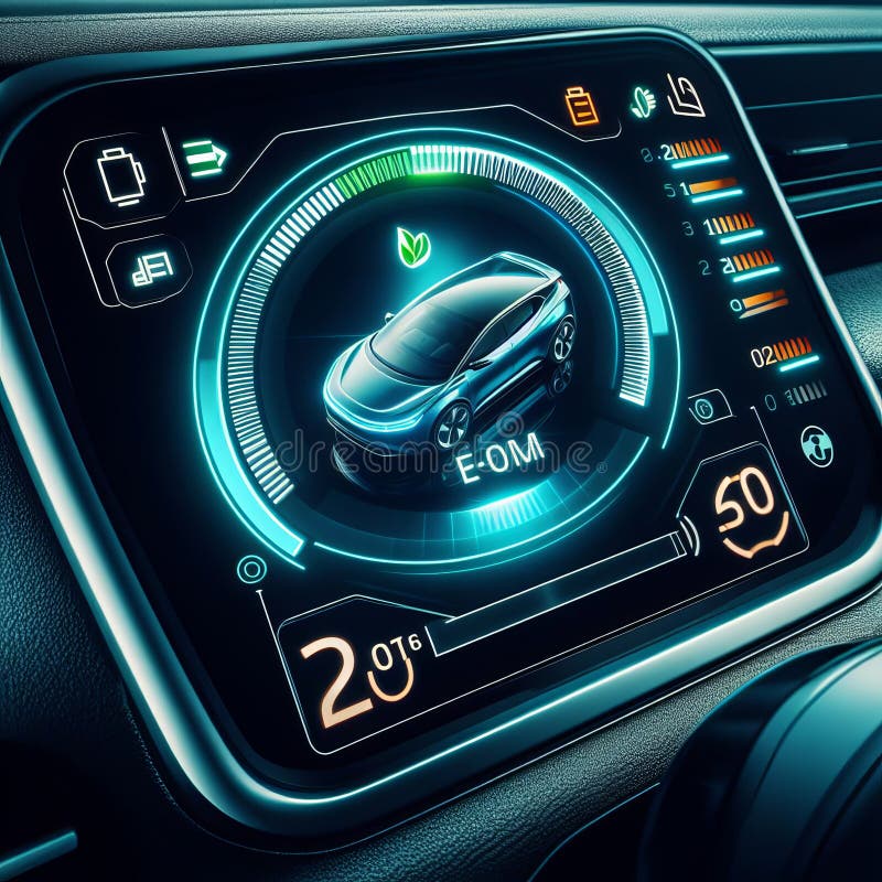 Modern EV Charge Status Display Stock Photo - Image of environmental ...