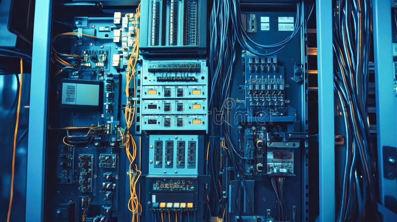 Modern Electrical Control Panel in an Industrial Plant Featuring ...