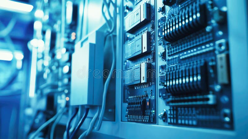 Modern Electrical Control Panel Showcasing Intricate Components and ...