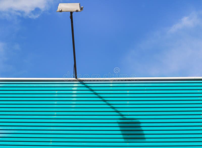 Modern Electrical Installation Pole on the Roof Stock Photo - Image of ...