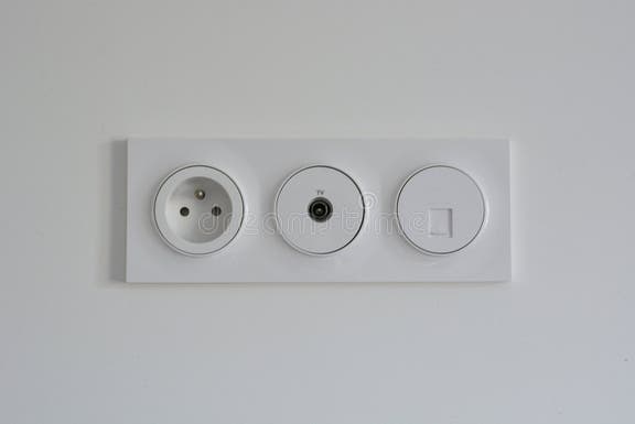 Modern Electrical Outlet Panel with Multiple Sockets in a Clean Setting ...