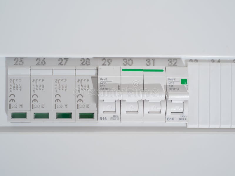 Modern Electrical Panel in the Apartment. Stock Photo - Image of ...