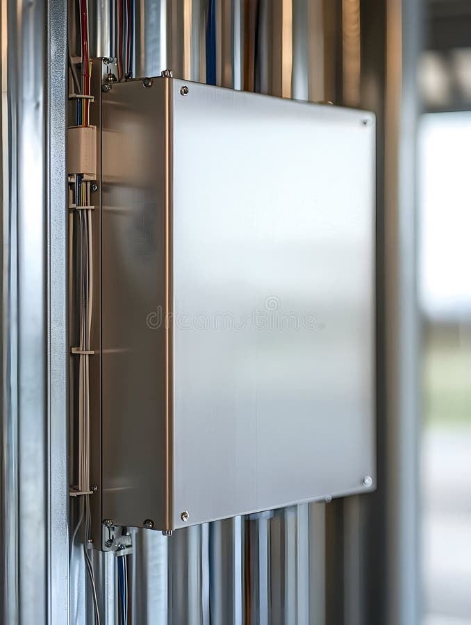 Modern Electrical Panel with Built in Switches and Connections on the ...
