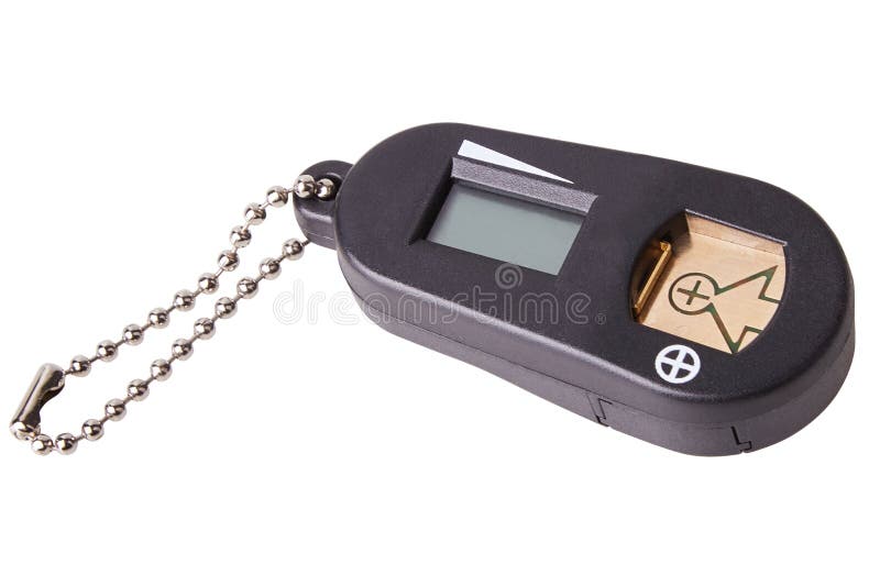 Modern Electronic Battery Tester with Indicator Isolated on White ...