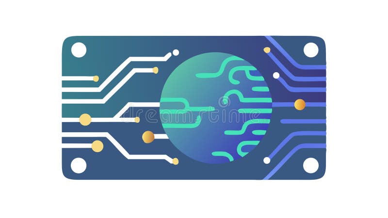 Modern Electronic Component Layout. Digital Tech Concept, Vector Design ...