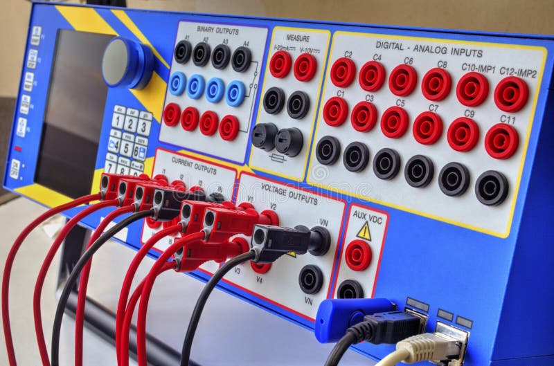 Modern Electronic Device for Relay Protection Testing Stock Image ...