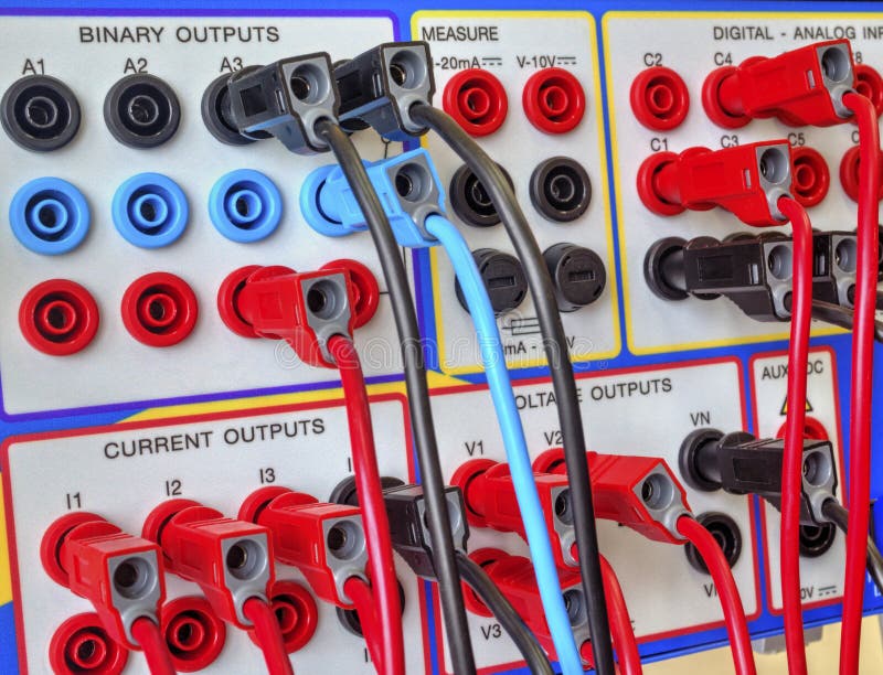 Modern Electronic Device for Relay Protection Testing Stock Photo ...