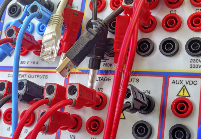 Modern Electronic Device for Relay Protection Testing Stock Image ...