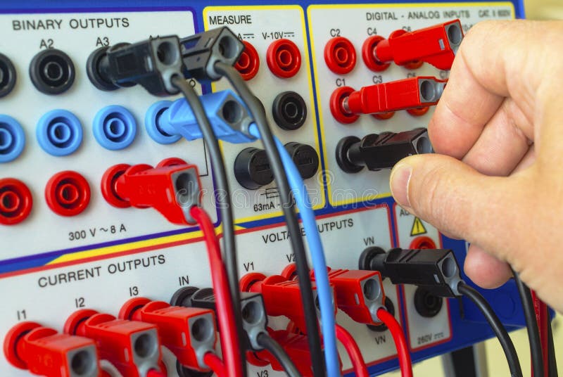 Modern Electronic Device for Relay Protection Testing Stock Photo ...