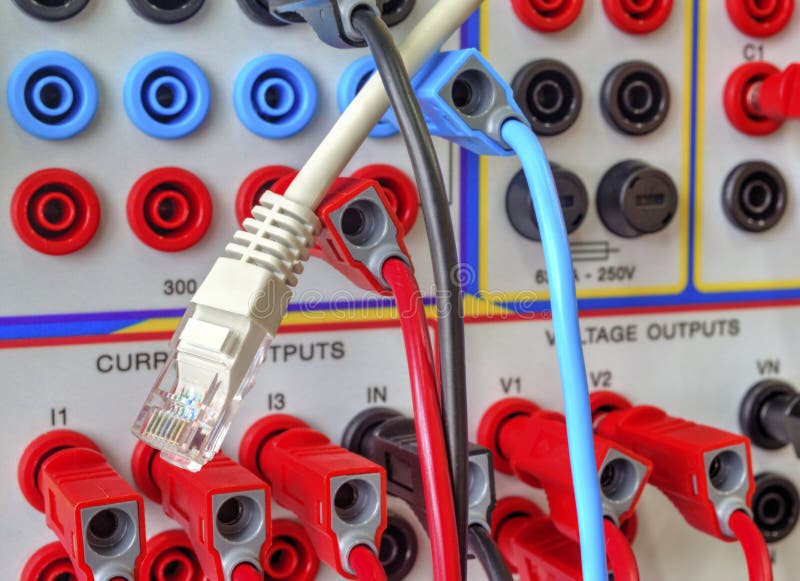 Modern Electronic Device for Relay Protection Testing Stock Image ...