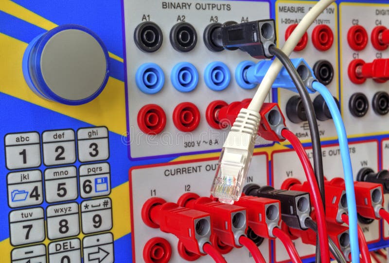 Modern Electronic Device for Relay Protection Testing Stock Image ...