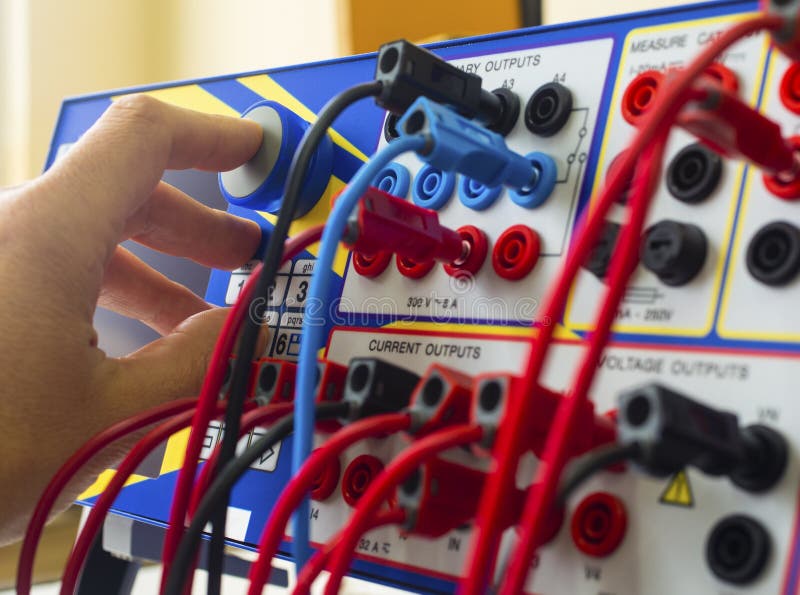 Modern Electronic Device for Relay Protection Testing Stock Image ...