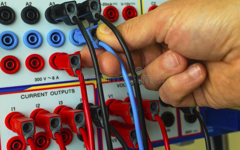 Modern Electronic Device for Relay Protection Testing Stock Image ...