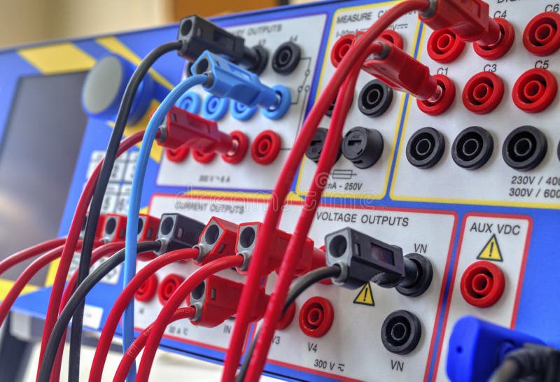 Modern Electronic Device for Relay Protection Testing Stock Photo ...