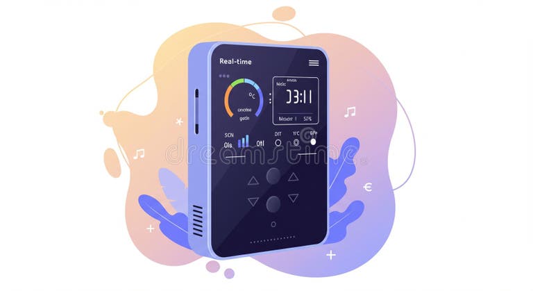 A Modern Electronic Device with a Sleek, Rectangular Design Features a ...