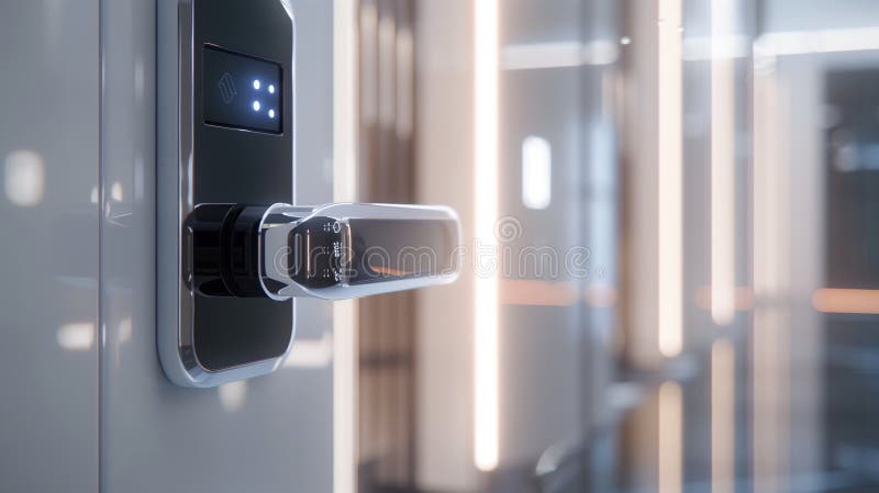 Modern Electronic Door Handle With Fingerprint Password Advanced Smart Lock With Nfc