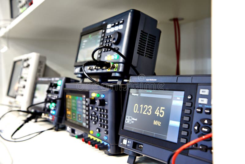 Modern Electronic Measuring Devices Stock Image - Image of measuring ...