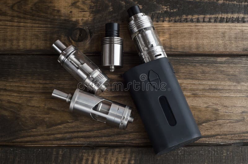 Modern Electronic Mod Vaping Device. Vape Stock Image - Image of ...