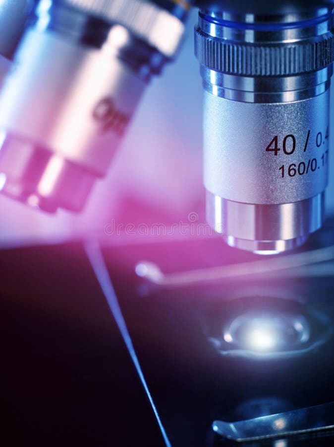 A Modern Electronic-optical Device, a Microscope. Stock Photo - Image ...