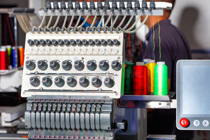 Programmable Industrial Embroidery Machine with Multi Colored Threads ...