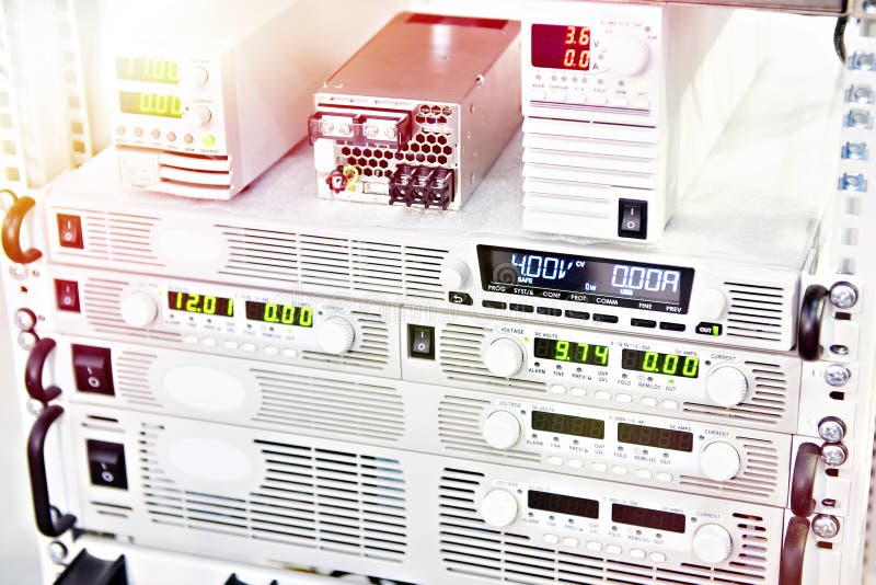 Modern Power Supply, Spectrum Analyzer Devices Stock Photo - Image of ...