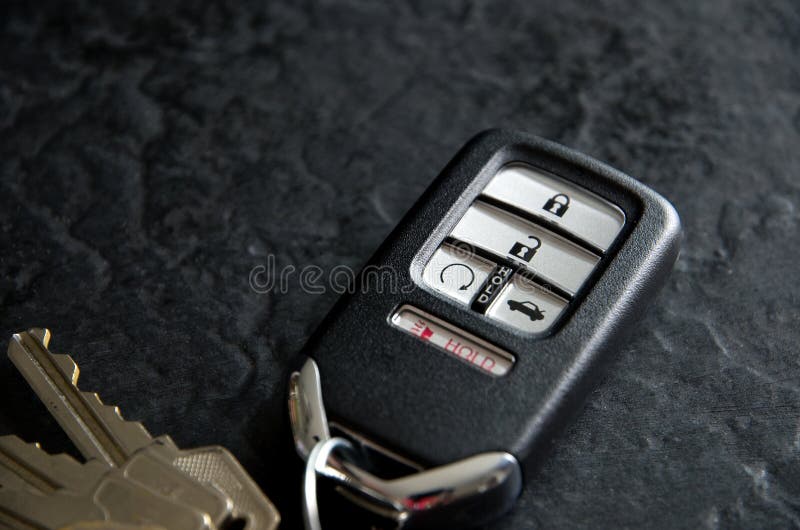 Modern Electronic Smart Key for Car on Dark Background Stock Image ...