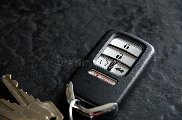 Modern Electronic Smart Key for Car on Dark Background Stock Image ...