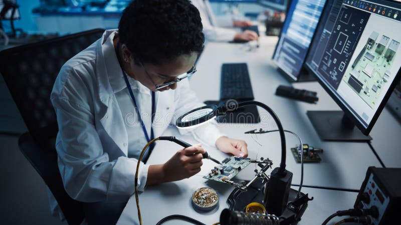 Modern Electronics Research, Development Facility: Black Female ...