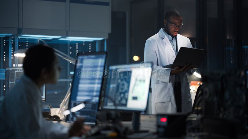 Modern Electronics Research, Development Facility: Professional Black ...