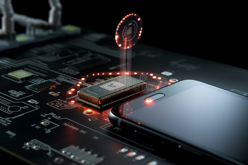 Modern Electronics Technology Usage Concept. Generative AI Stock Photo ...