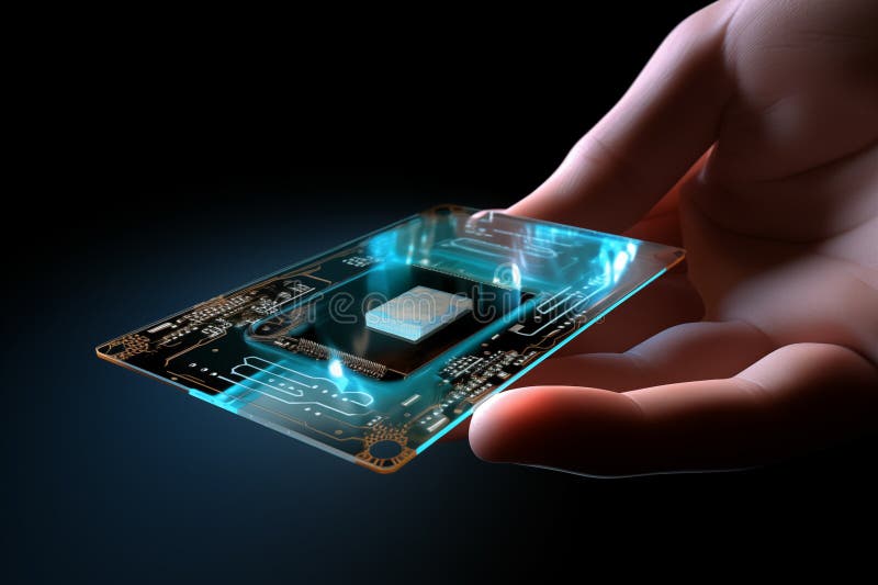 Modern Electronics Technology Usage Concept. Generative AI Stock ...