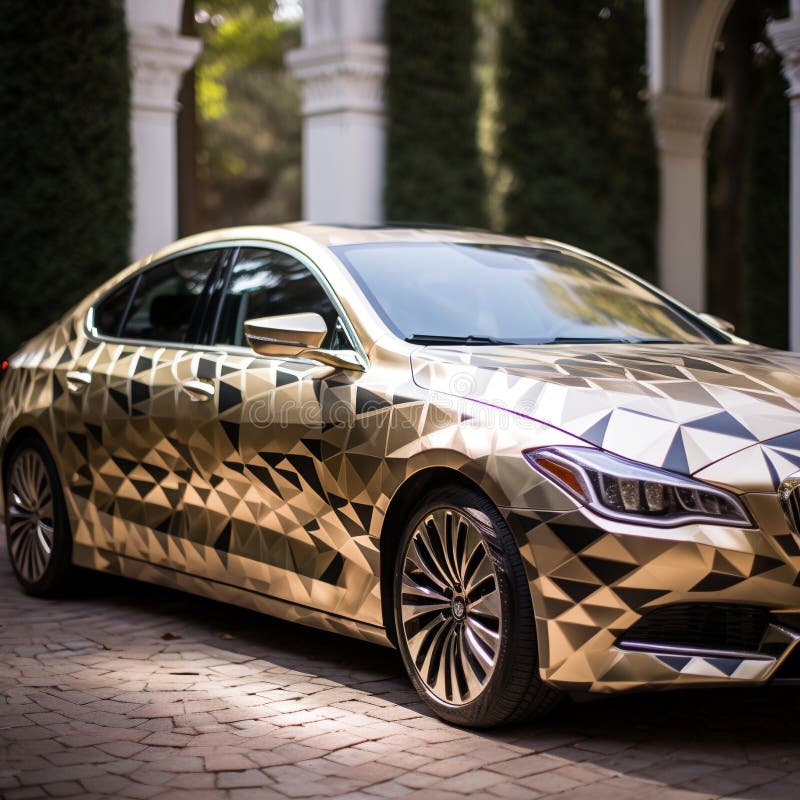 Modern Elegance: Geometric Patterns in Metallic Tones for a ...