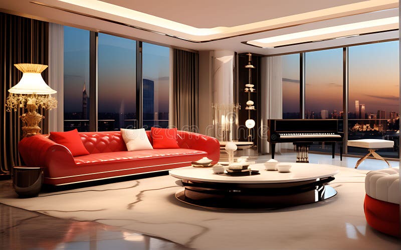 Contemporary Opulence: High-End Room Interior in Elite Class for the ...