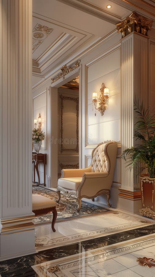 Modern Elegance. Interior Design and Architecture Art Stock Photo ...