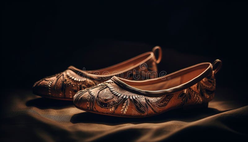 Modern Elegance a Shiny Leather Pair of Dress Shoes Generated by AI ...