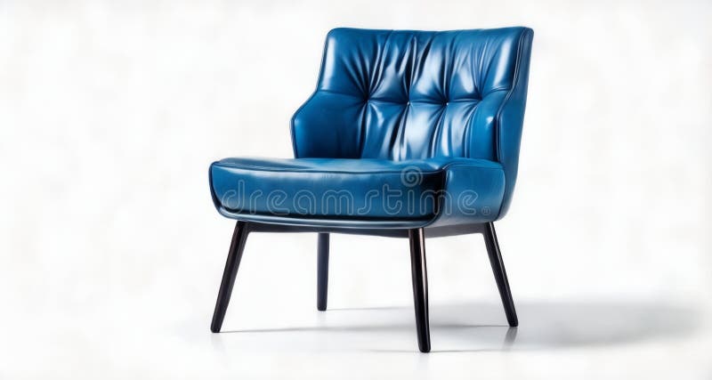 Modern Elegance - a Sleek Blue Armchair with a Minimalist Design Stock ...