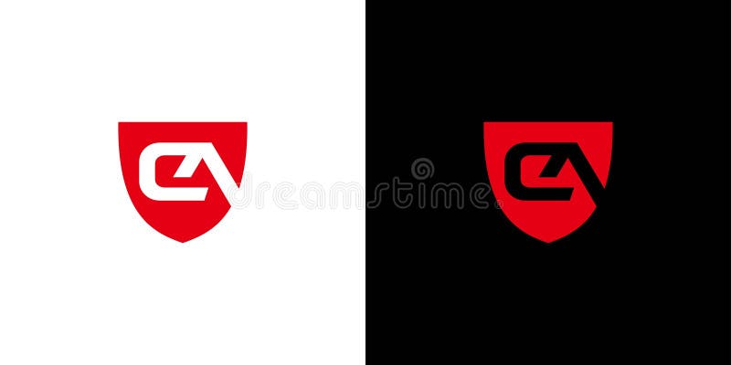 Modern and Elegant CA Shield Logo Design Stock Vector - Illustration of ...