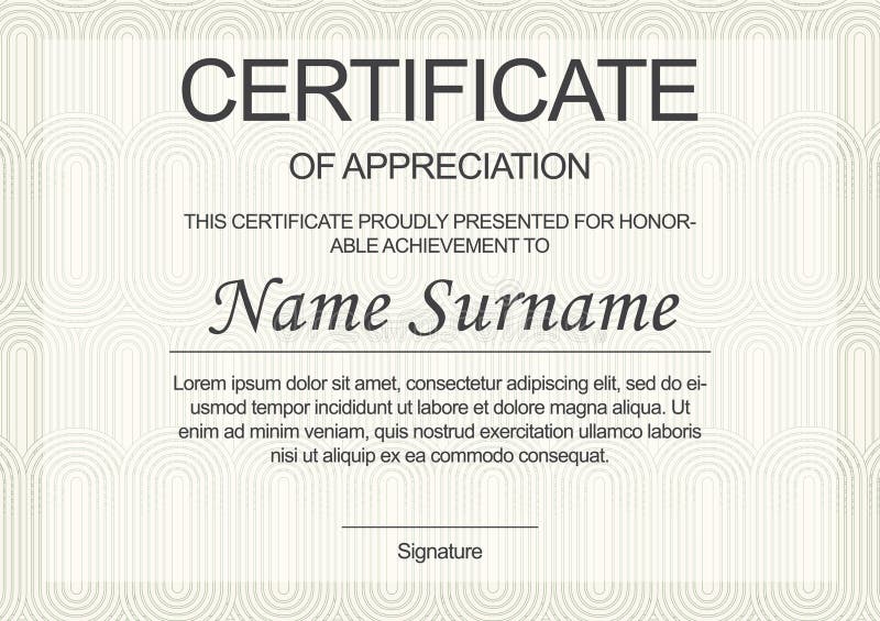 Modern Elegant Certificate Template with Geometric Shape. Abstract ...