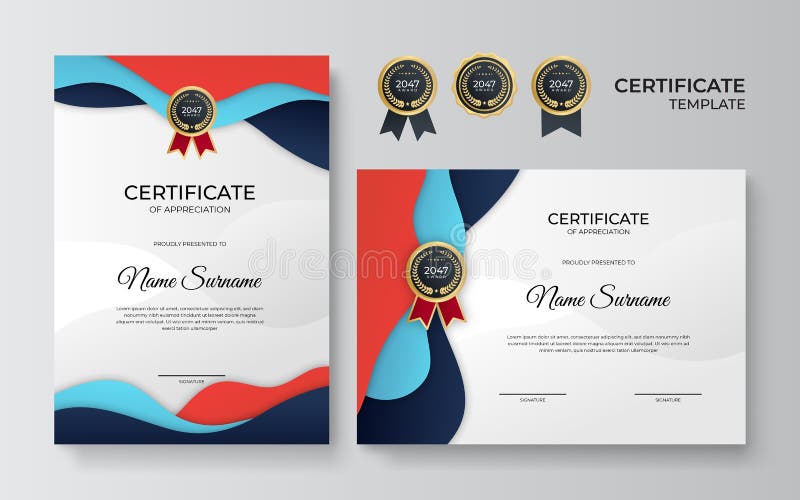 Modern Elegant Diploma Certificate Template. Clean Modern Certificate ...