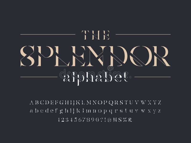 Modern font stock vector. Illustration of artistic, trendy - 251779957