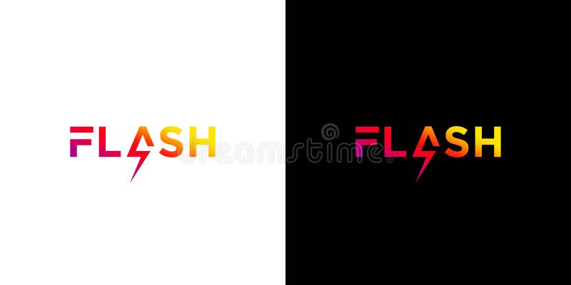 Cool Text Flash Logo Design Stock Vector - Illustration of modern, logo ...
