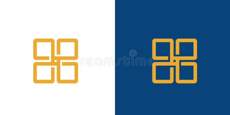 Modern and Elegant Four Box Logo Design Stock Vector - Illustration of ...