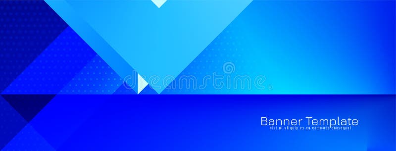 Modern Elegant Geometric Blue Corporate Banner Template Stock Vector ...