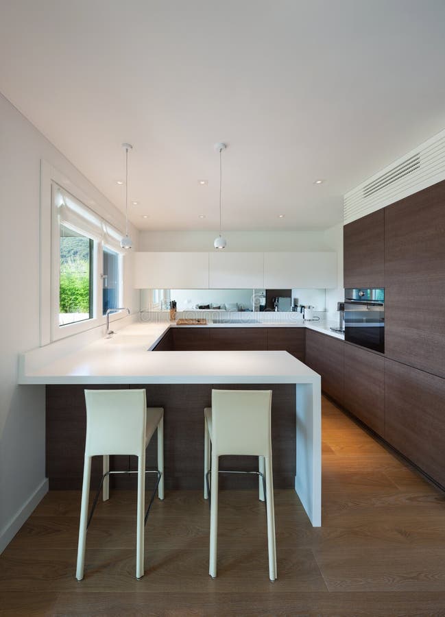 Modern elegant kitchen stock photo. Image of luxury, cabinet - 78662062