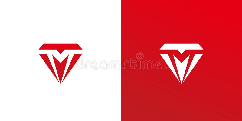 Modern and Elegant M Ruby Logo Design Stock Vector - Illustration of ...