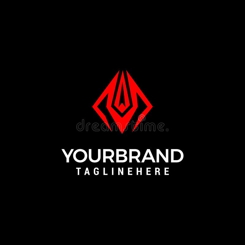 Modern and Elegant Letter M Initial Ruby Logo Design Vector Stock ...