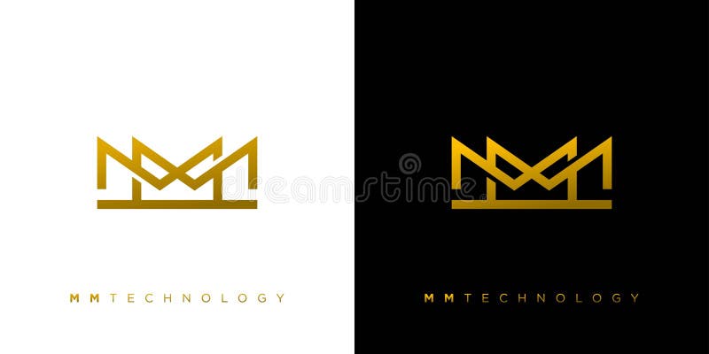 Modern and Elegant MM Logo Design Stock Vector - Illustration of logo ...